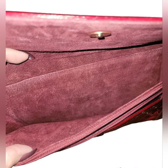 eel skin | Bags | Genuine Eel Skin Purse Maroon | Poshmark